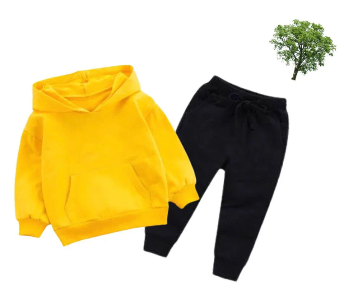 Yellow Kids Hoodie Set – iorder.pk